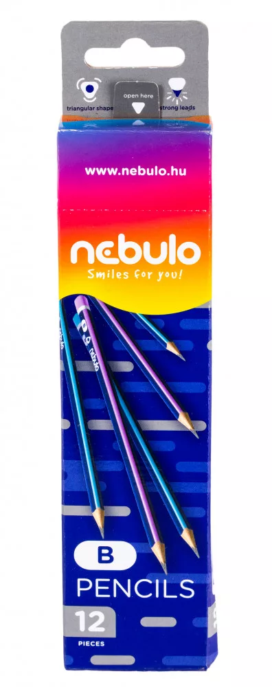 Grafit ceruza B-s, 12 db/doboz, Nebulo - Oviland